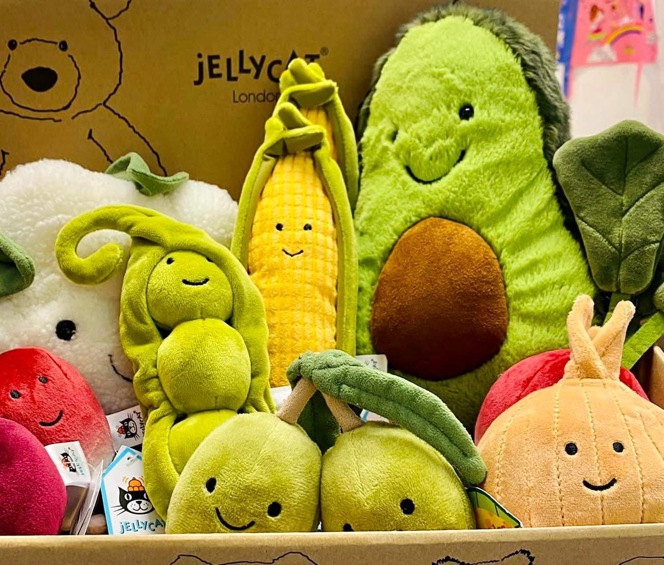 Our Jellycat fruit, veg, snack and deli range
